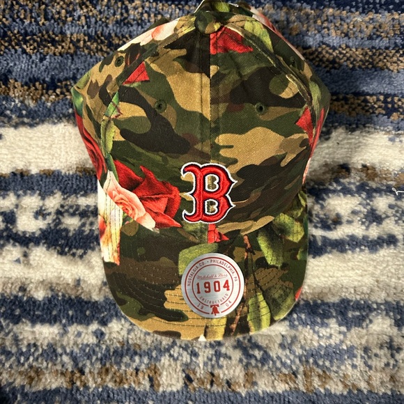 Mitchell & Ness | Other | Mitchell Ness Camouflage Floral Cap With Red ...